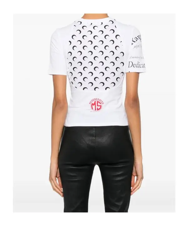 MARINE SERRE Graphic Print Crewneck T-shirt
