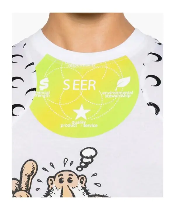 MARINE SERRE Graphic Print Crewneck T-shirt