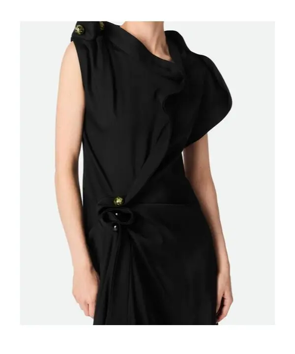 Bottega Veneta Fluid Viscose Piercing Dress