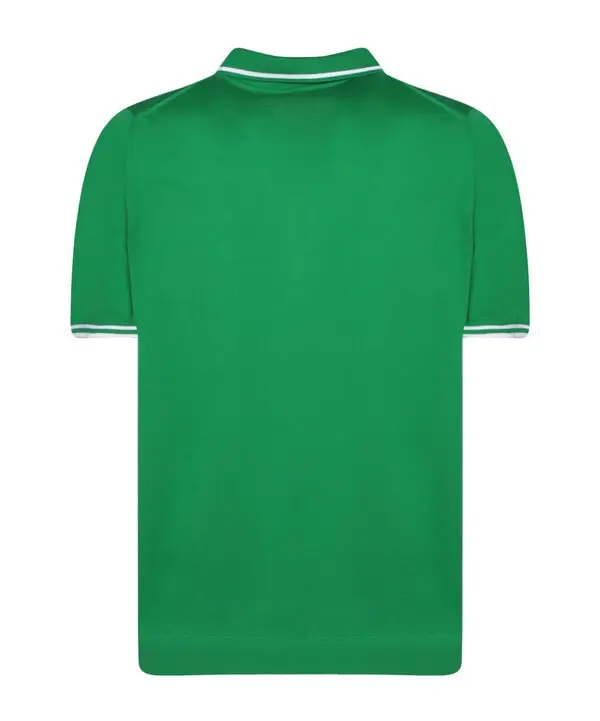 Kiton Striped-edge Knitted Polo Shirt