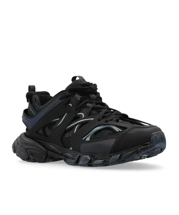 Balenciaga Track Paneled Lace-up Sneakers - Black