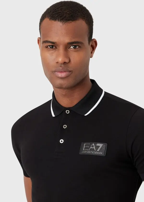 EA7 Logo-patch Cotton T-shirt