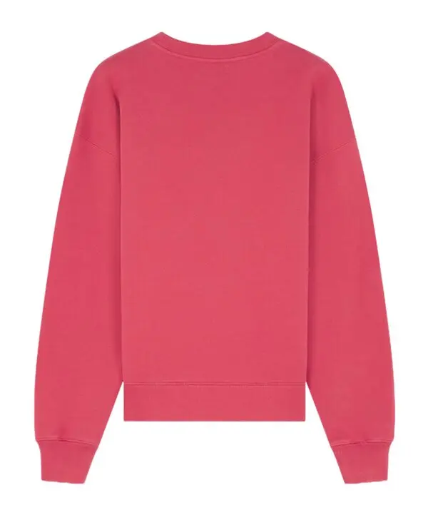 Maison Kitsuné Speedy Fox Patch Crewneck Sweatshirt - Red Currant