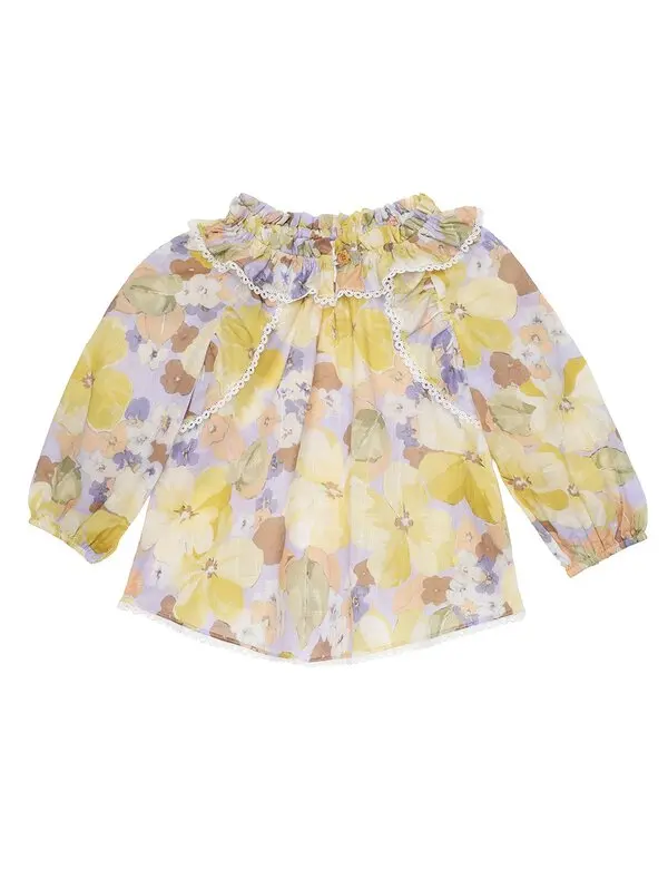 Zimmermann Pop Gathered-neck Blouse