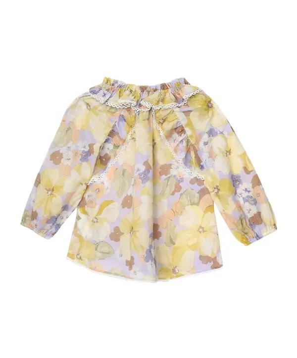 Zimmermann Pop Gathered-neck Blouse