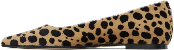 AeydĒ Cassy Leopard Print Pointed-toe Ballet Flats