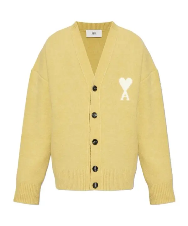 Ami De Coeur Knitted Cardigan - Green