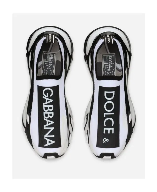 Dolce & Gabbana Sorrento Logo Knit Sneakers - Black