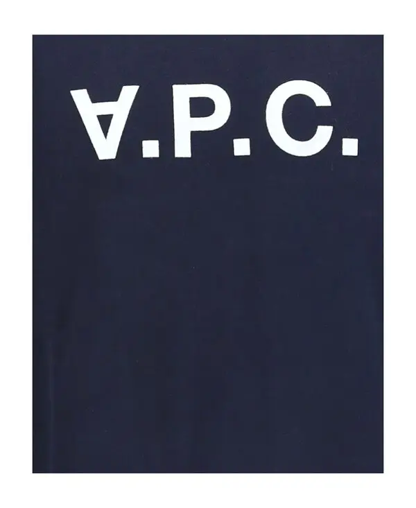 A.p.c. Flocked Logo Crewneck Sweatshirt - Black