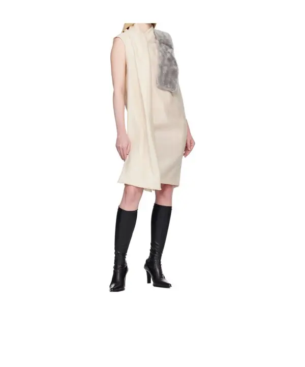 TOTEME Shearling Tuxedo Scarf - Grey