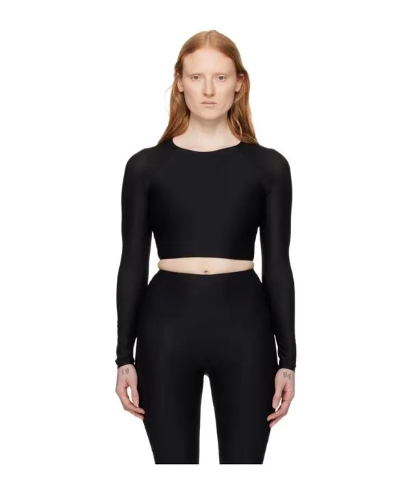 Wolford Active Flow Long-sleeved Cropped Blouse