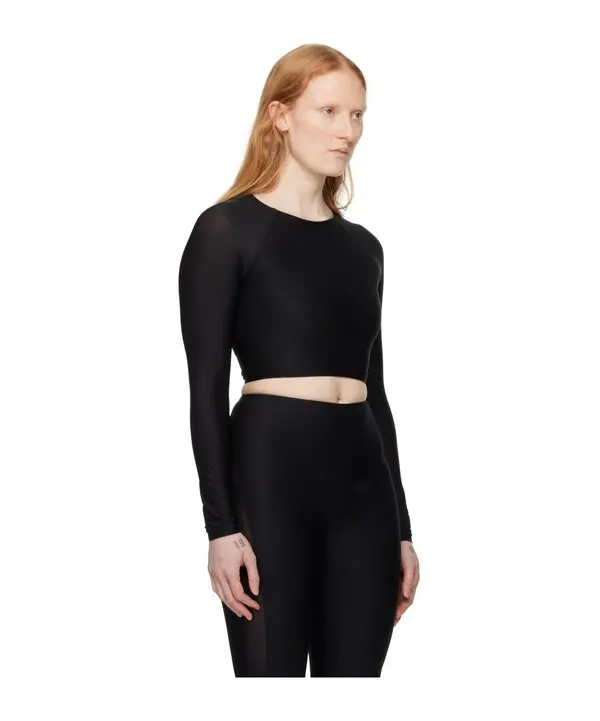 Wolford Active Flow Long-sleeved Cropped Blouse
