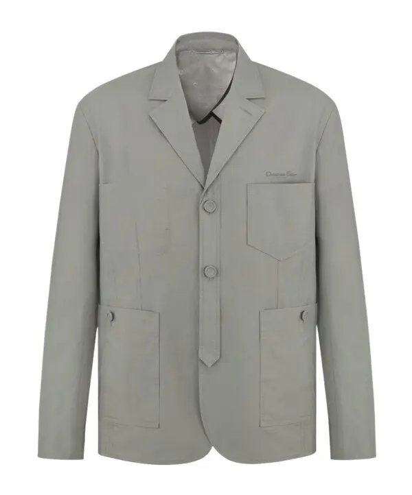 Dior Collared Button-up Jacket - Gray