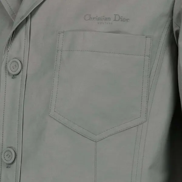Dior Collared Button-up Jacket - Gray