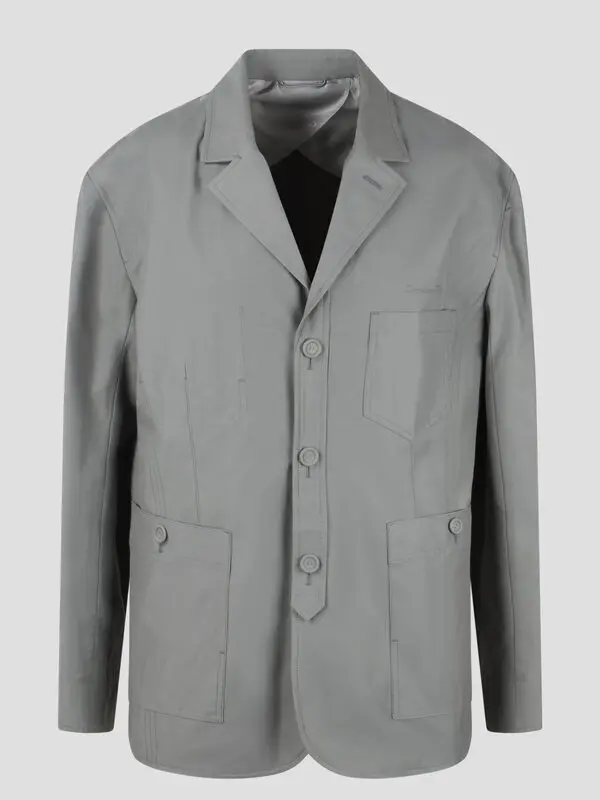 Dior Collared Button-up Jacket - Gray