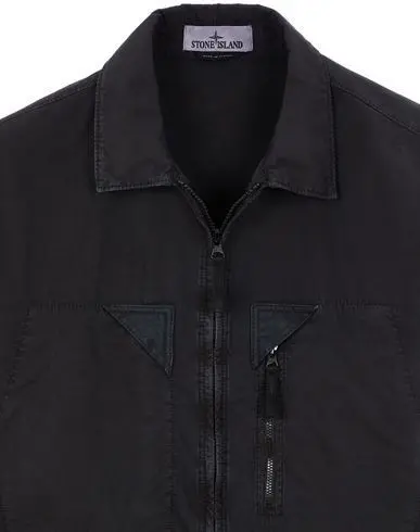 Stone Island Lapel Shirt - Black