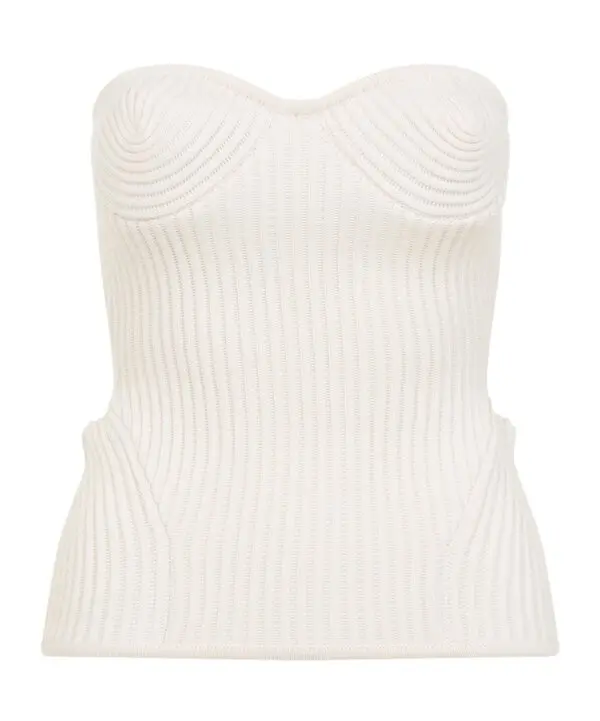 JEAN PAUL GAULTIER Sleeveless Knitted Tank Top - White