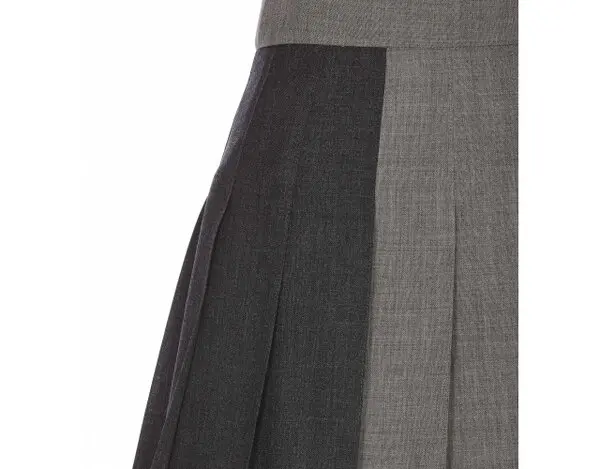 Thom Browne Rwb Striped Pleated Mini Skirt - No