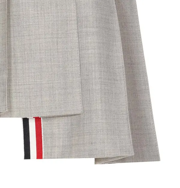Thom Browne Rwb Striped Pleated Mini Skirt - No