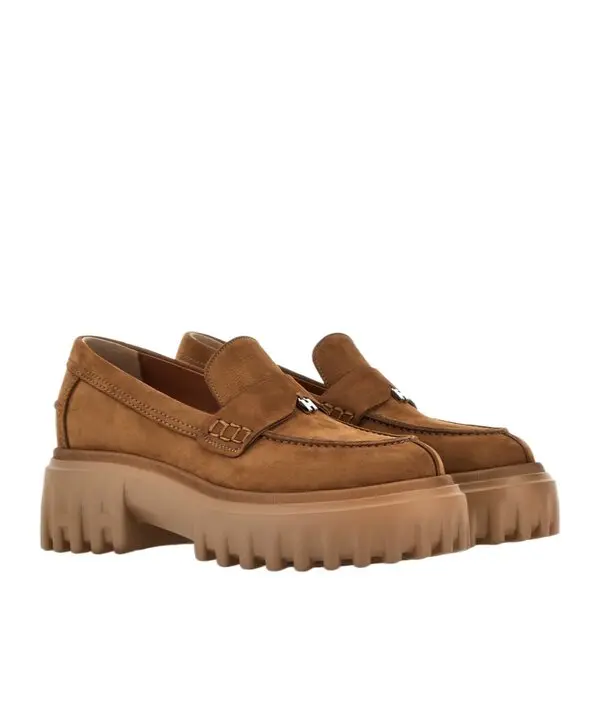Hogan Platform Suede Loafers