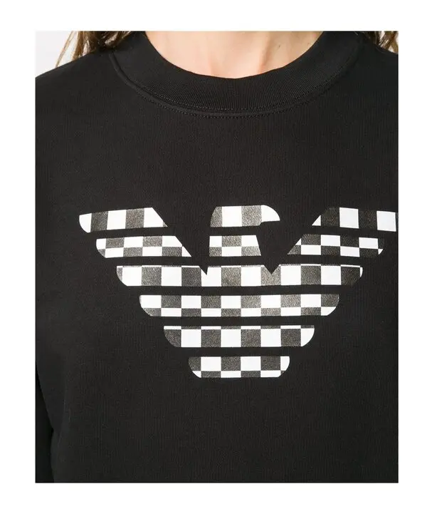 Emporio Armani Checkerboard Logo Sweatshirt
