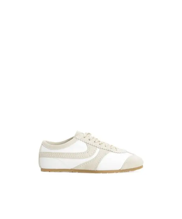 Dries Van Noten Suede-panelled Sneakers - White