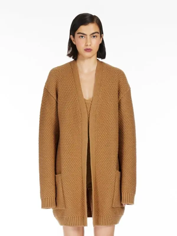 Max Mara Open-front Knitted Cardigan