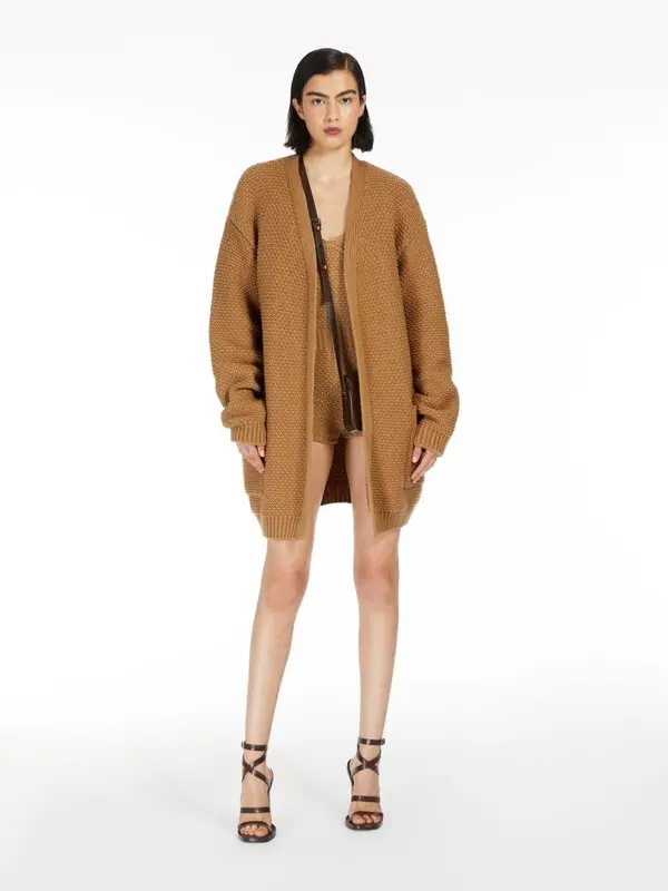 Max Mara Open-front Knitted Cardigan