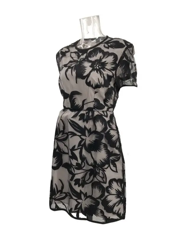 Sportmax Round Neck Floral Print Dress