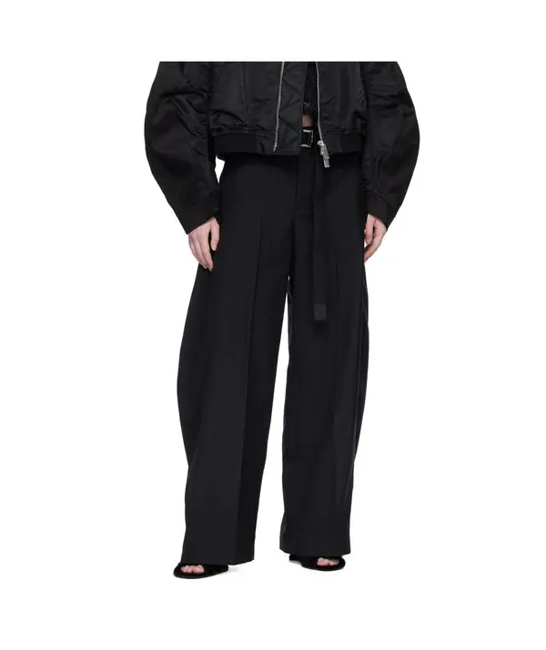 Sacai Belted Wide-leg Trousers