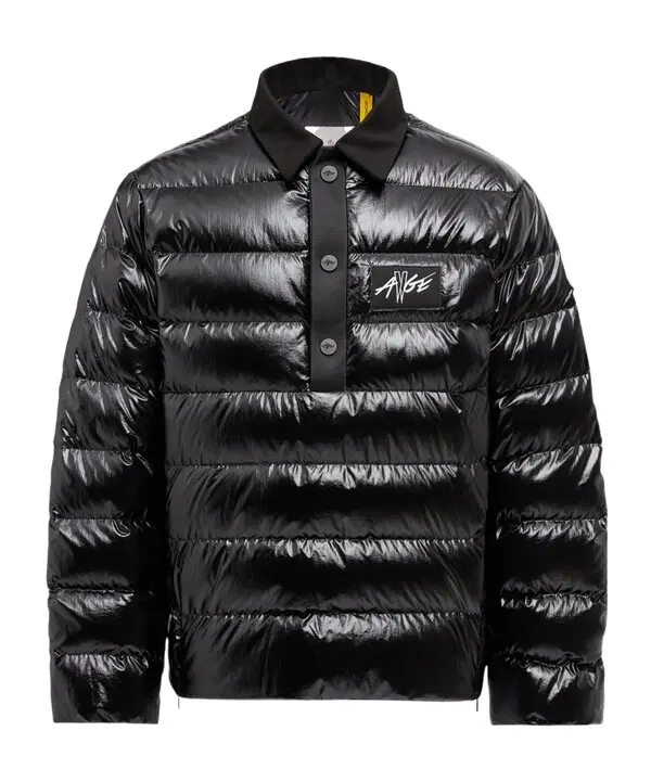Moncler Long-sleeved Quilted Down Jacket With Logo