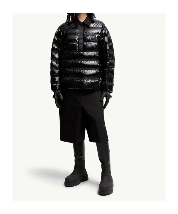 Moncler Long-sleeved Quilted Down Jacket With Logo