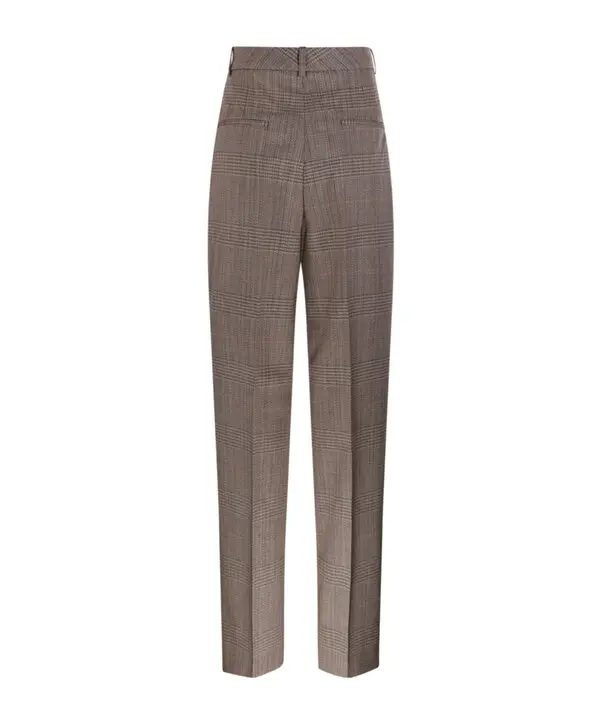 RÓHE Checked Wide-leg Trousers - Gray