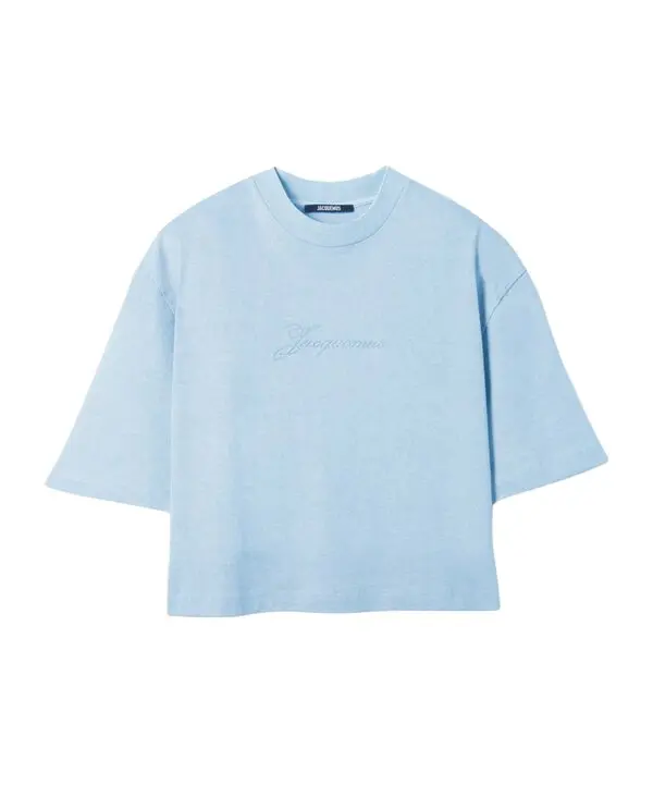 Jacquemus Pigmento Cropped Logo T-shirt - Blue