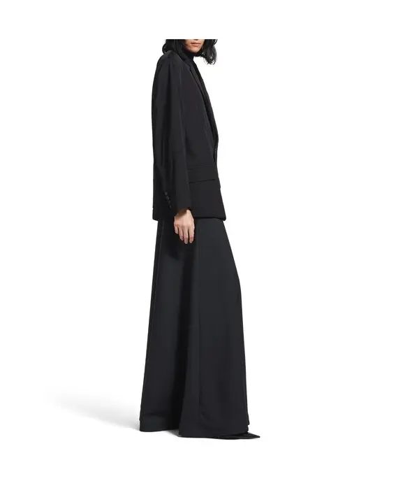 Balenciaga Single-breasted Blazer With Cut-out Lapel - Black