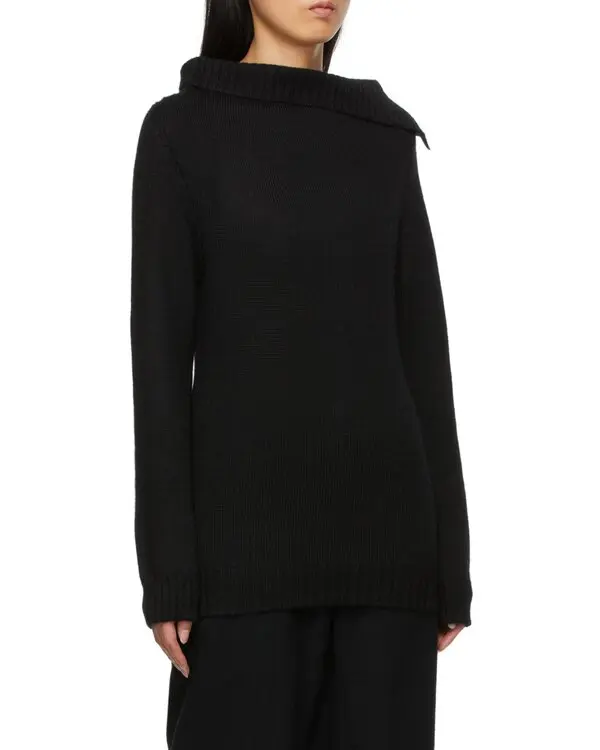 ANN DEMEULEMEESTER Asymmetrical Wool Jumper