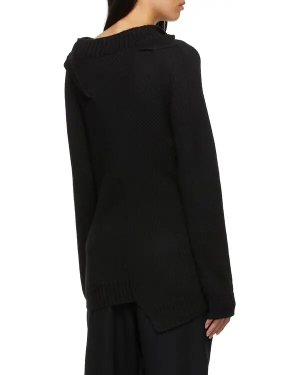 ANN DEMEULEMEESTER Asymmetrical Wool Jumper