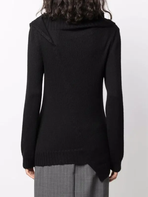 ANN DEMEULEMEESTER Asymmetrical Wool Jumper