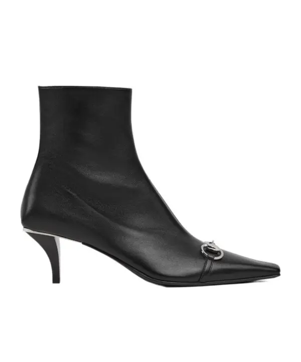 Gucci Vittoria Ankle Boots With Horsebit Detail