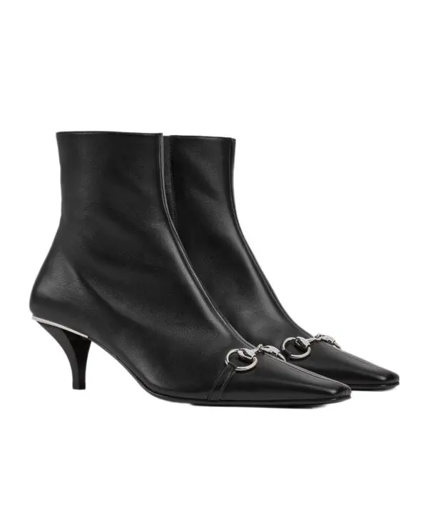 Gucci Vittoria Ankle Boots With Horsebit Detail