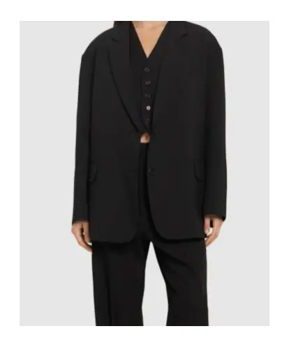 THE FRANKIE SHOP Long Sleeve Suit Jacket With Horn Buttons