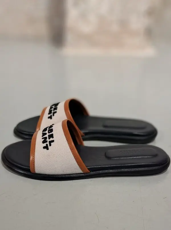 Isabel Marant Étoile Open-toe Slides With Logo Detailing