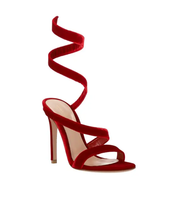 GIANVITO ROSSI Spiral Strap Stiletto Sandals