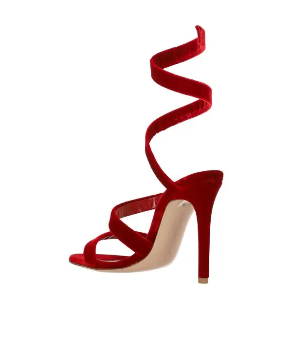 GIANVITO ROSSI Spiral Strap Stiletto Sandals