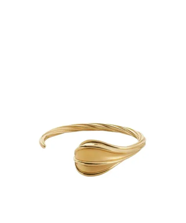 Bottega Veneta Twisted Drop Bracelet - Golden