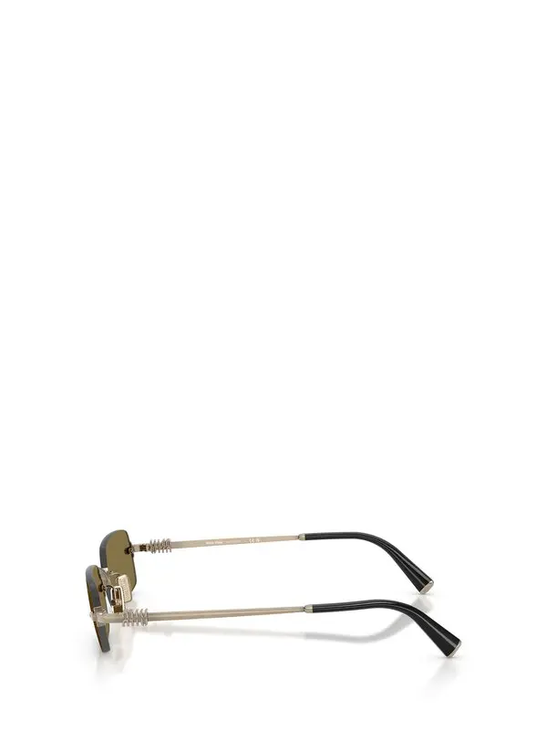 Miu Miu Rectangular Frame Sunglasses - Green