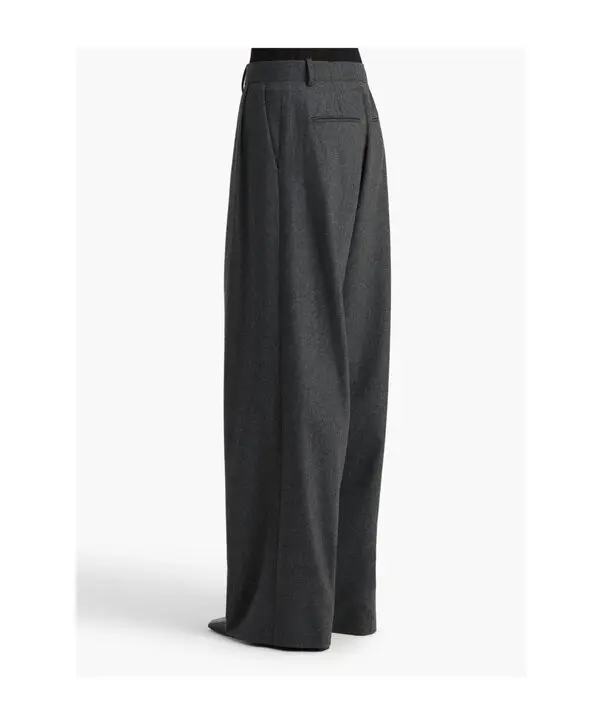Khaite Pleated Straight-leg Trousers