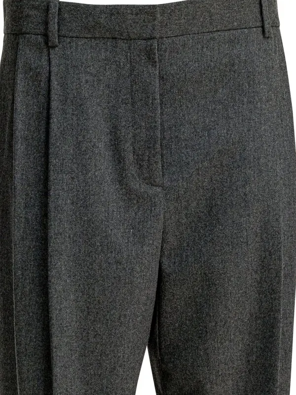 Khaite Pleated Straight-leg Trousers