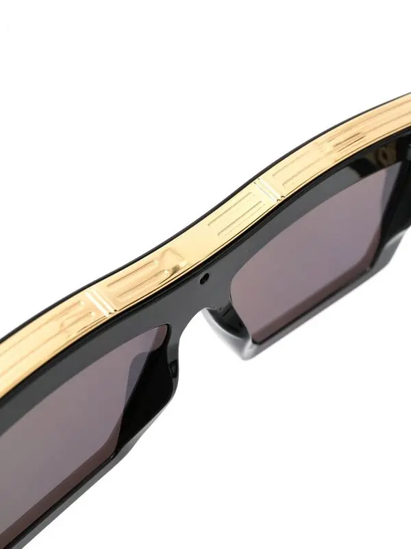 Balmain Logo Embellished D-frame Sunglasses - Black