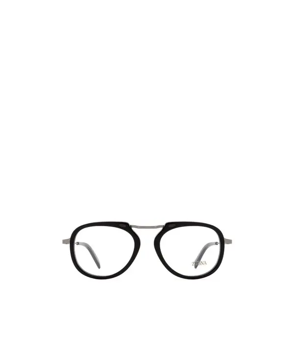 Zegna Pilot Frame Eyeglasses - Black